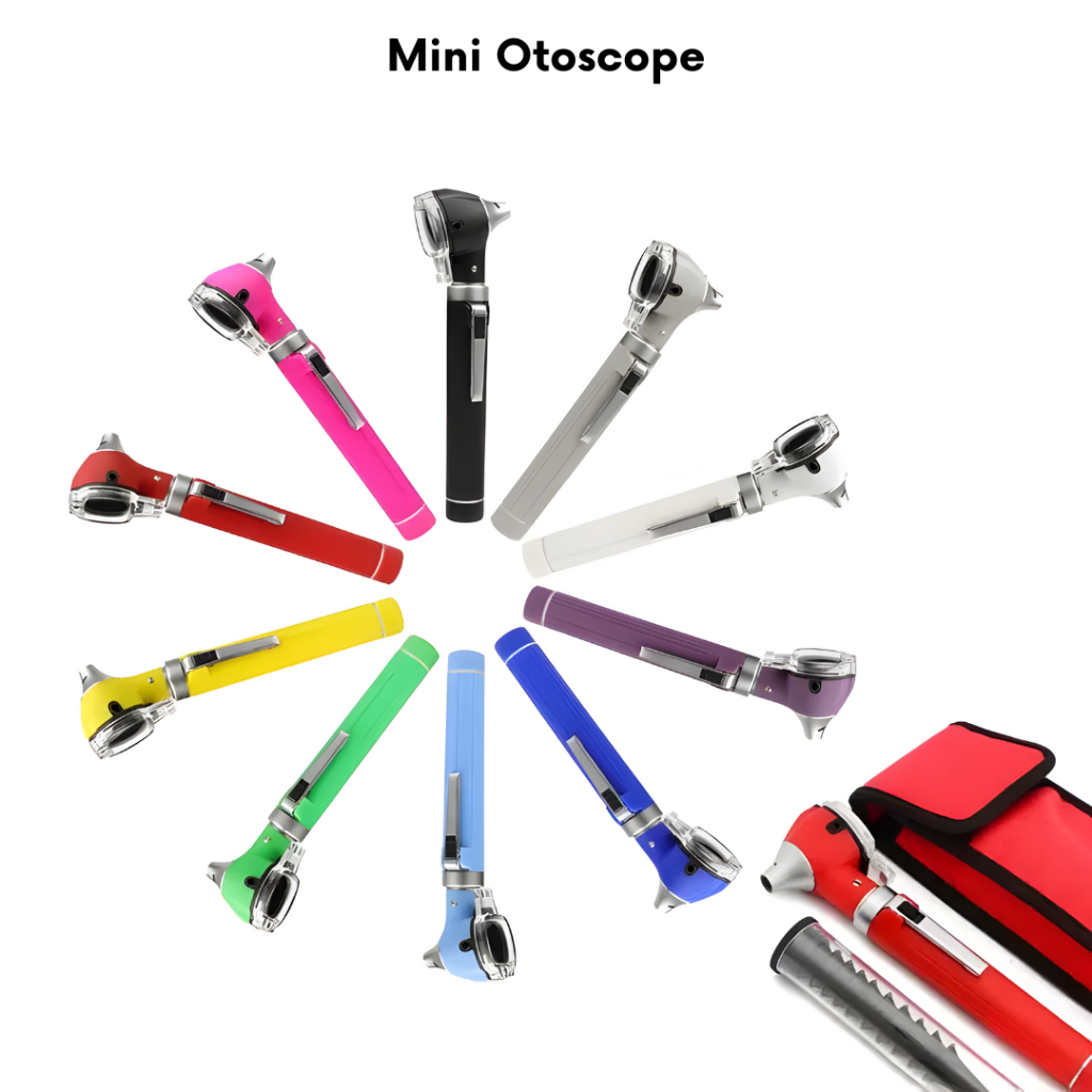Fiber Optic Mini Otoscope ENT Diagnostic Set LED Ear Scope Medical ...