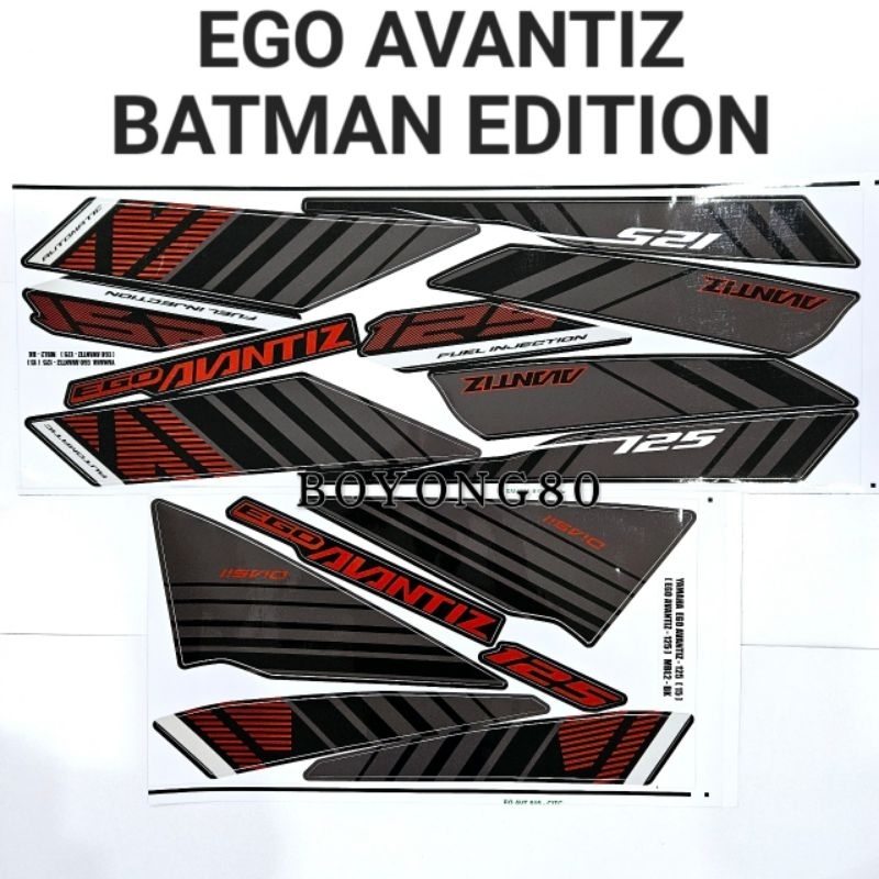 YAMAHA EGO AVANTIZ 125 BATMAN CUSTOM DESIGN BODY STICKER ( READY STOCK ...