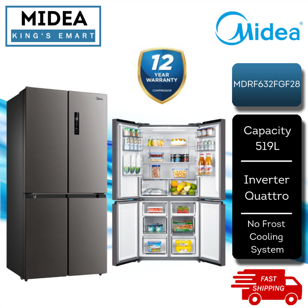 [FREE UNBOXING] Midea / Haier 4 Door Inverter Multi Door Refrigerator ...