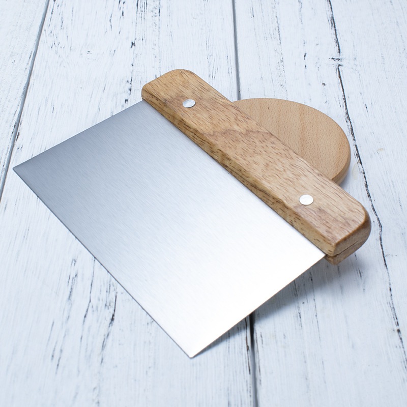 Scraper Wood Handle Stainless steel Cutter Wooden Handle Cake Cutter ...