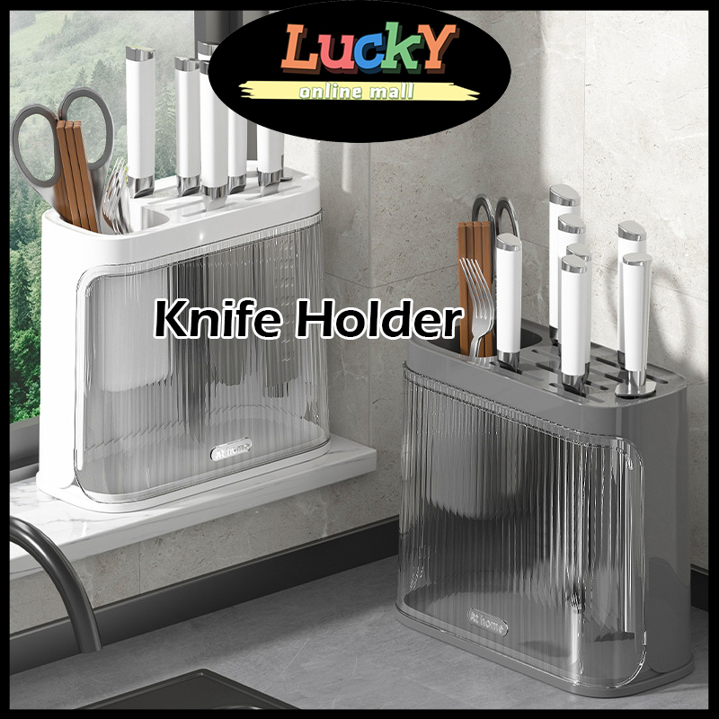[LUCKY]Cutter Block Holder Organizer with Compartments for Storage ...