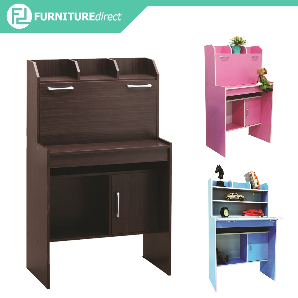 Furniture Direct FAYNE 80cm foldable study desk with shelf table meja ...