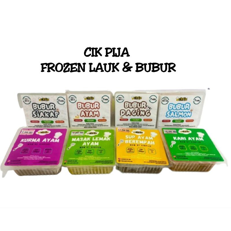 Cik Pija Ready to Eat Lauk & Bubur Bayi (FROZEN - DELIVERY K.LUMPUR ...