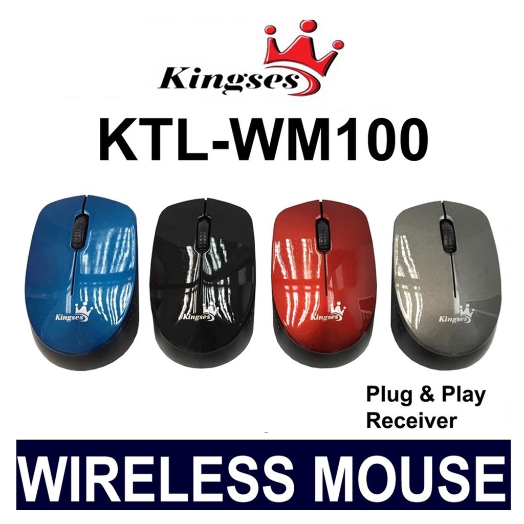 KINGSES WIRELESS OPTICAL MOUSE (KTL-WM100 ) Wireless Optical Mouse ...