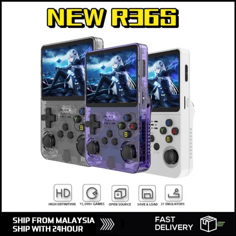 R36S 20K GAMES Retro Handheld Video Portable Game Console Linux System 3.5 Inch IPS Screen ...