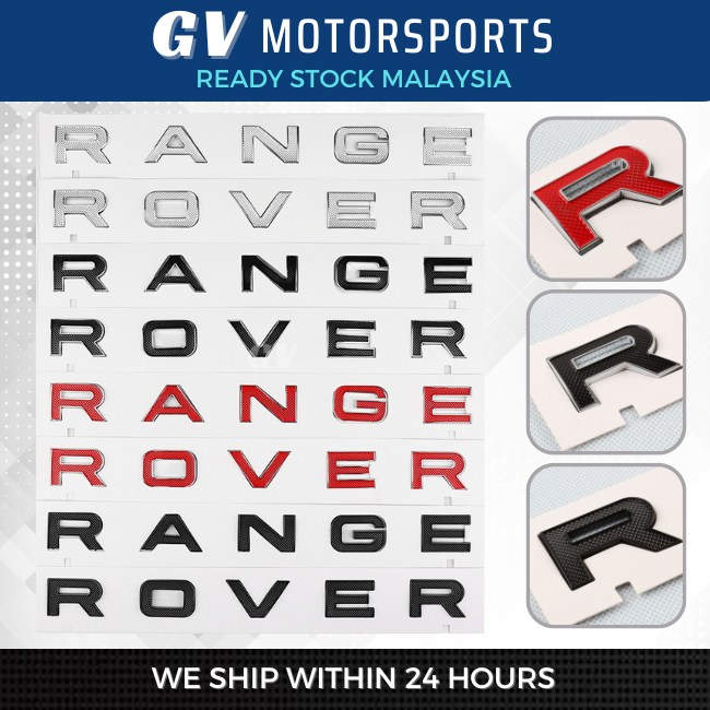 READY STOCK Range Rover Letters Emblem Car Stickers Evoque Velar Sport ...