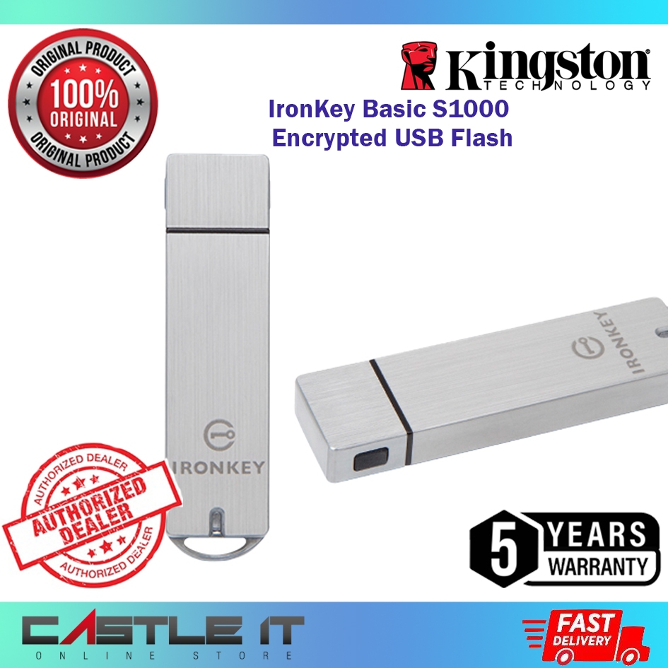 Pre-Order Kingston IronKey Basic S1000 Flash Drive 4GB 8GB 16GB 32GB ...