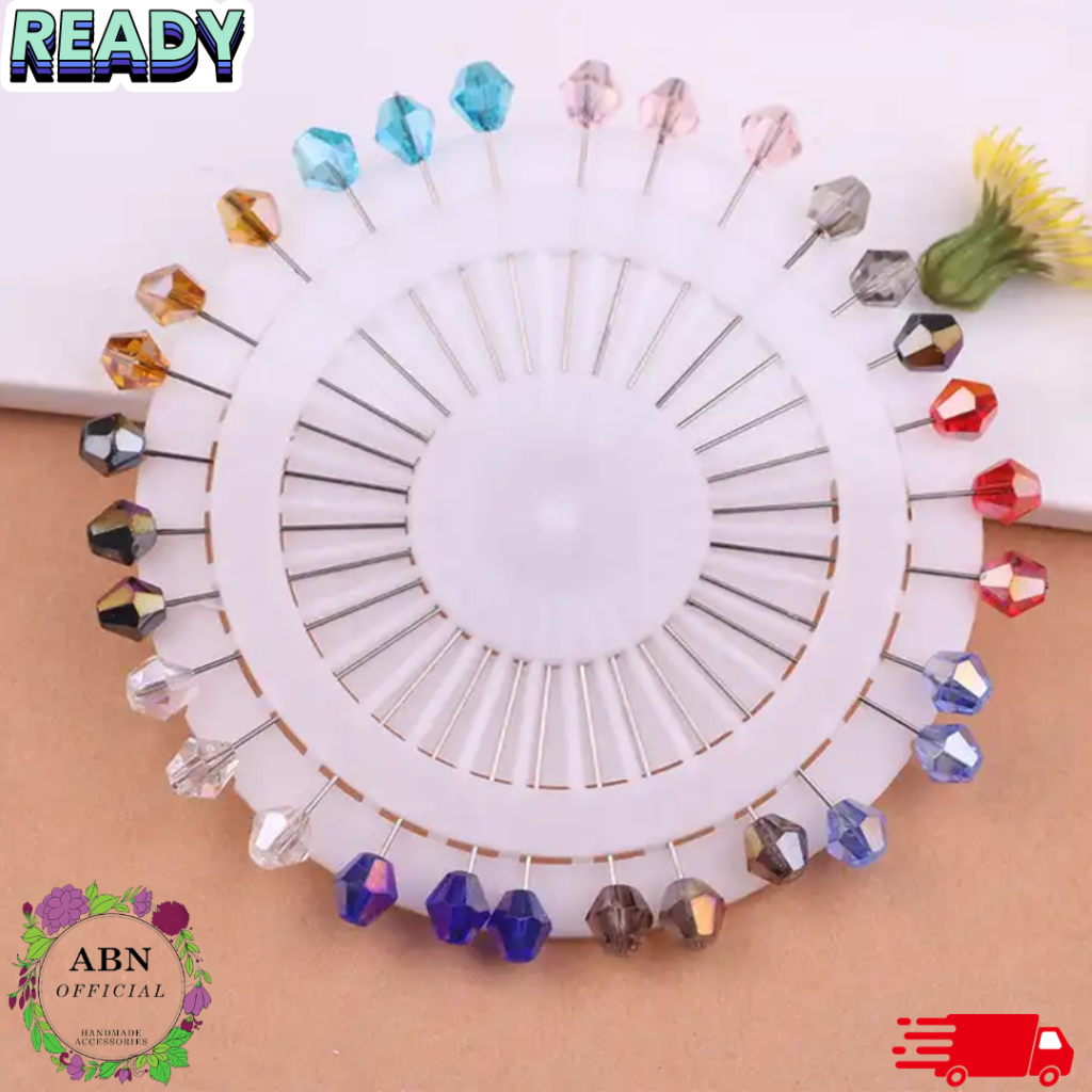 Crystal Pearls Designs Muslim Ladies Hijab Brooch Needle Pin, Headscarf ...