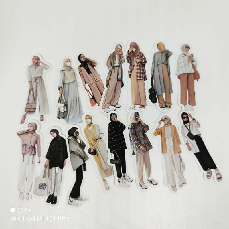 Hijab sticker/ Girl Sticker 15pcs (Set 6) | Shopee Malaysia