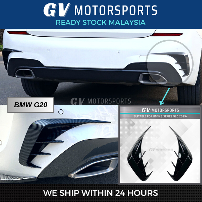 READY STOCK BMW 3 Series G20 Rear Bumper Side Splitter Canard BMW G20 ...