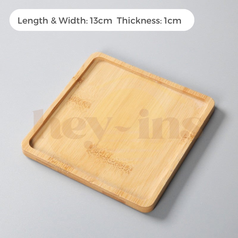 Bamboo Mugs Coaster Saucer Round Tray Square Coasters Teacup Holders ...