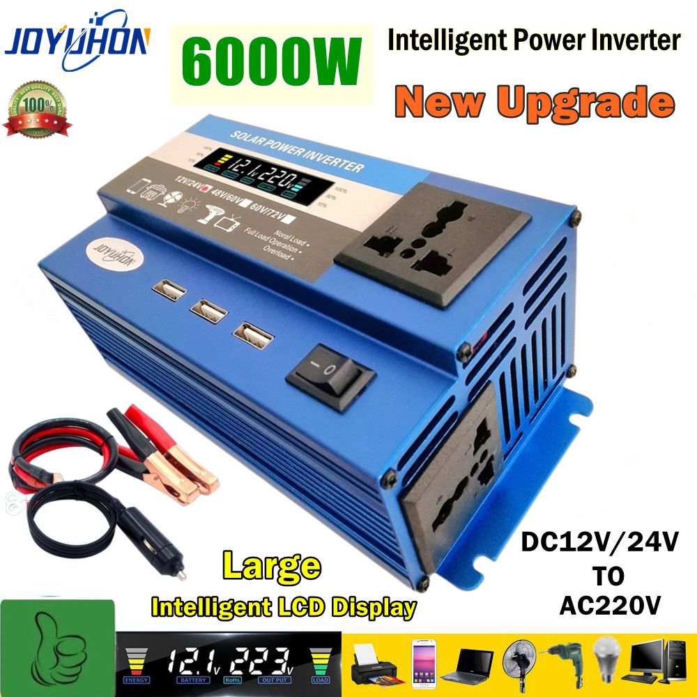 JOYUHON Car Power Inverter 10000W/12000W Solar Inverter DC12V TO AC220V ...