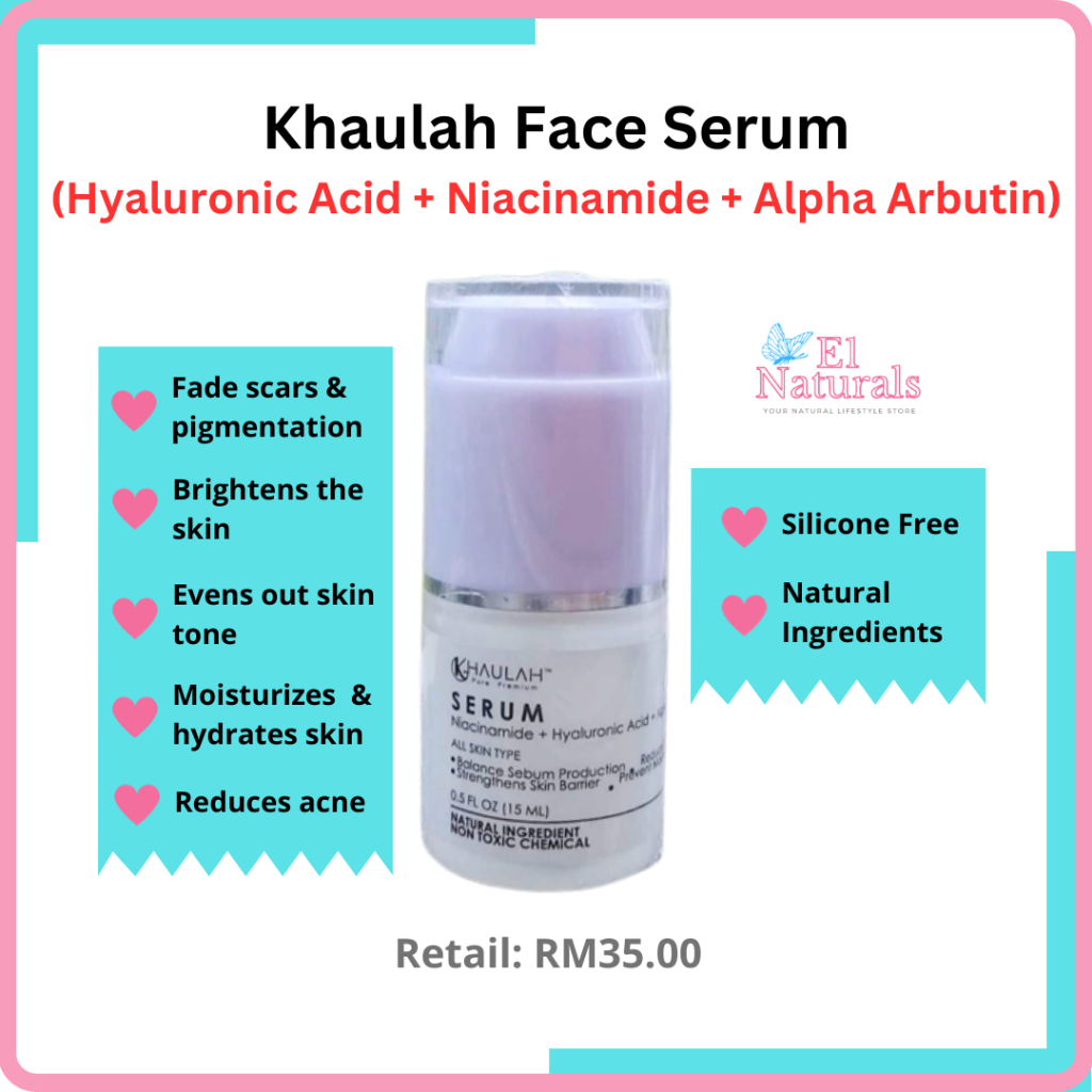 Khaulah Face Serum Pure Premium (Hyaluronic Acid Alpha Arbutin ...