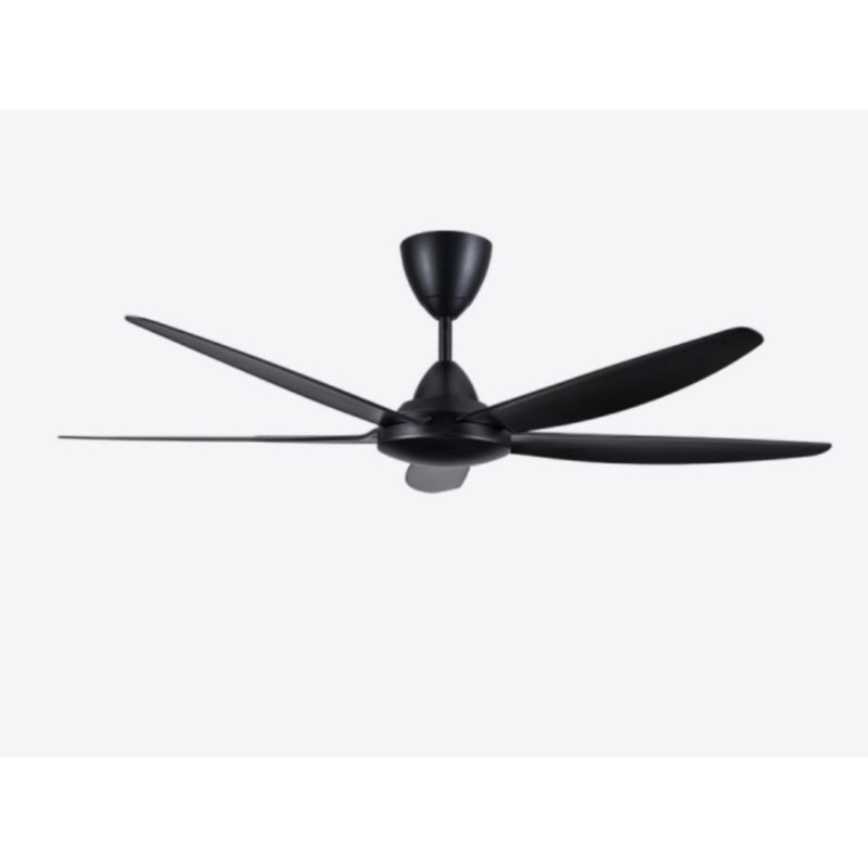 Alpha ceiling fan i6-5b/ 56 inch matt black colour- dc motor, 8 speed ...