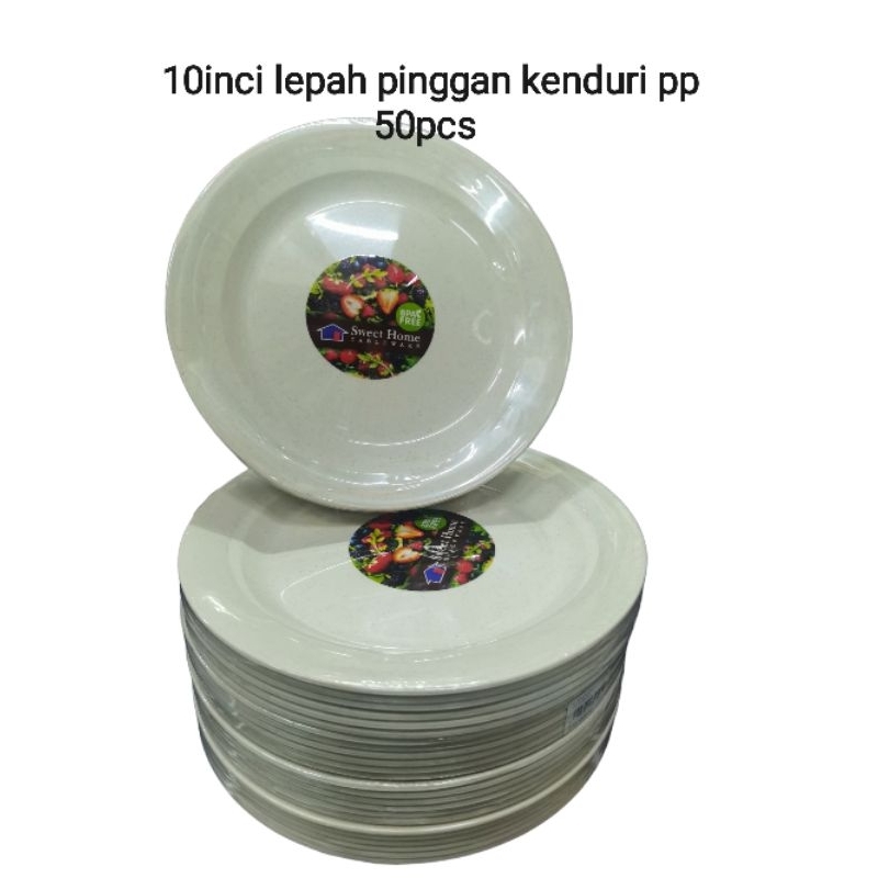 🔥READY STOCK🔥pinggan kenduri😄pinggan plastik😆pinggan 10inci lepah🥰 ...