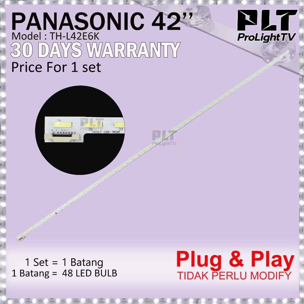 42" TH-L42E6K LED TV BACKLIGHT PANASONIC 42 INCH LAMPU LED TV PANASONIC ...