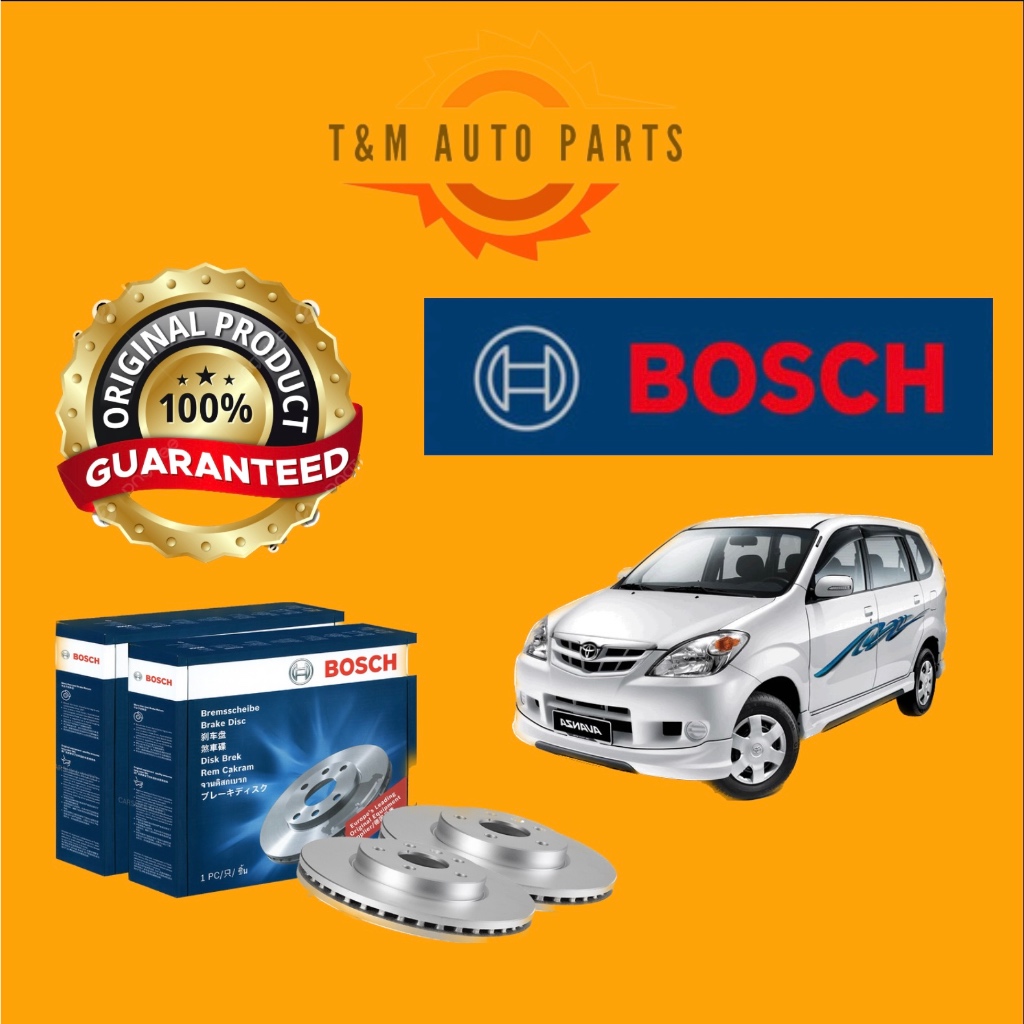 ORIGINAL BOSCH FRONT DISC ROTOR TOYOTA AVANZA 2004-2011 | Shopee Malaysia
