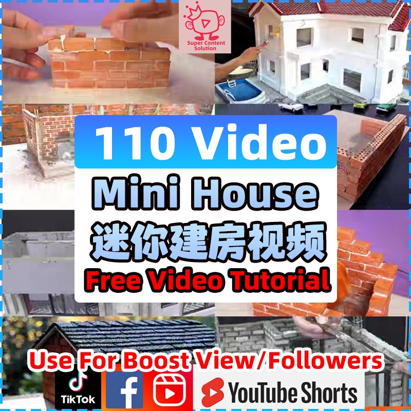 【110 Mini Building Model 迷你建房模型】Short Video Content For Increase Tik ...