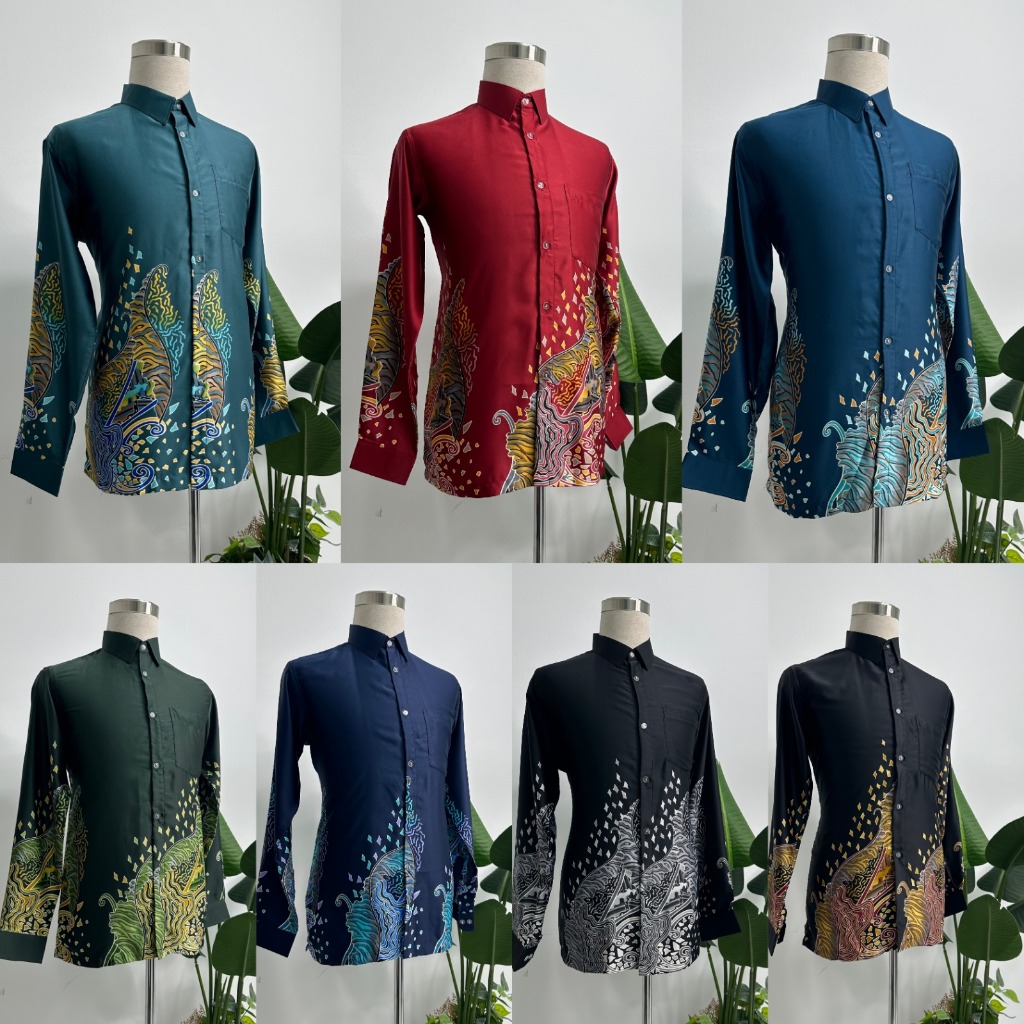 NEW DESIGN !!! KEMEJA CORAK BATIK AKSARA | STOCK LIMIT | CORAK BATIK ...