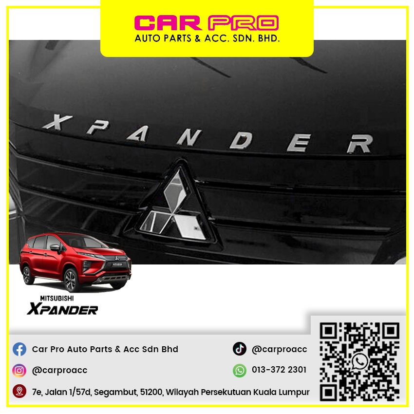 Mitsubishi Xpander 3D Wording Emblem Logo (Chrome) with double tape ...