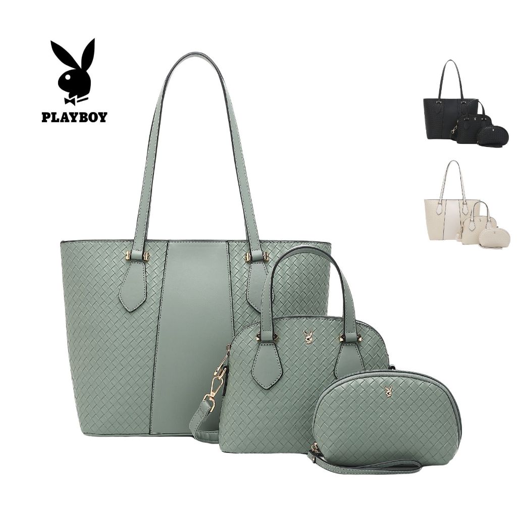 [CLEARANCE]-PLAYBOY 3 In 1 Ladies Set Bag With Pouch - Multi Color BYX ...