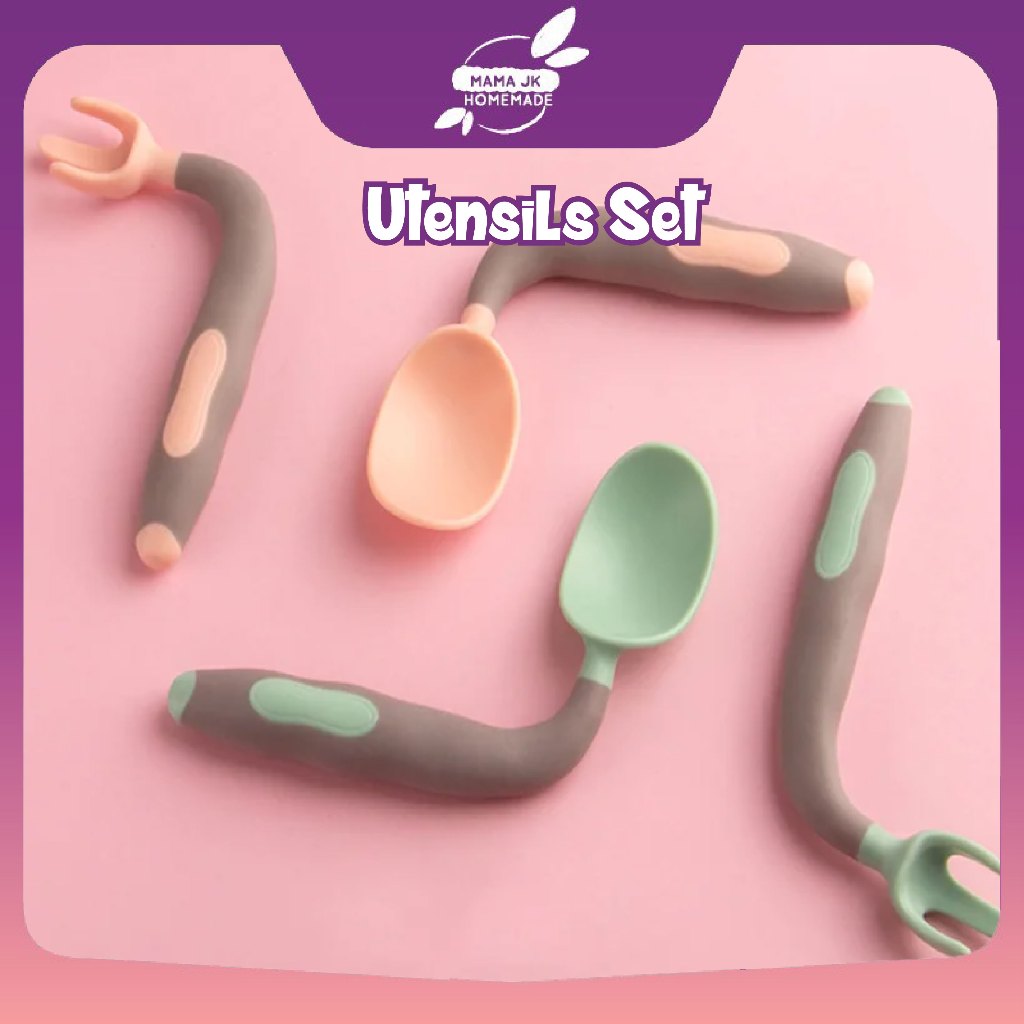 Bendable Silicone Spoon for Baby BPA Free Utensils Set Food Toddler ...