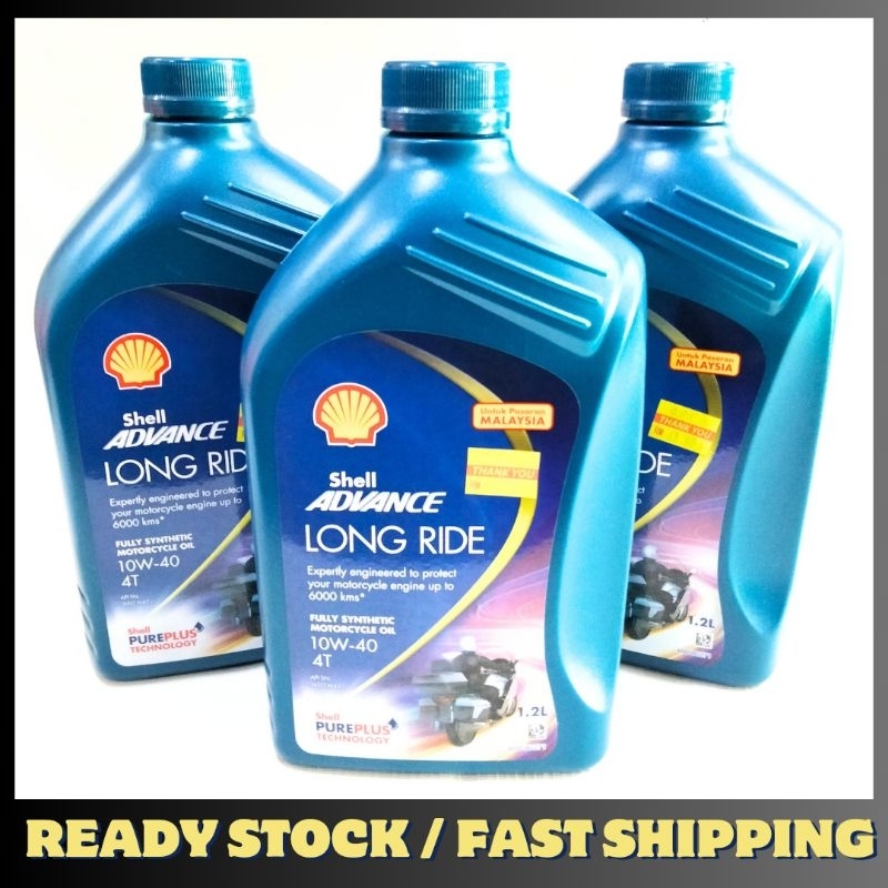 SHELL ADVANCE 4T 10W-40 (1.2 LITRE) LONG RIDE ENGINE OIL MINYAK HITAM 1 ...