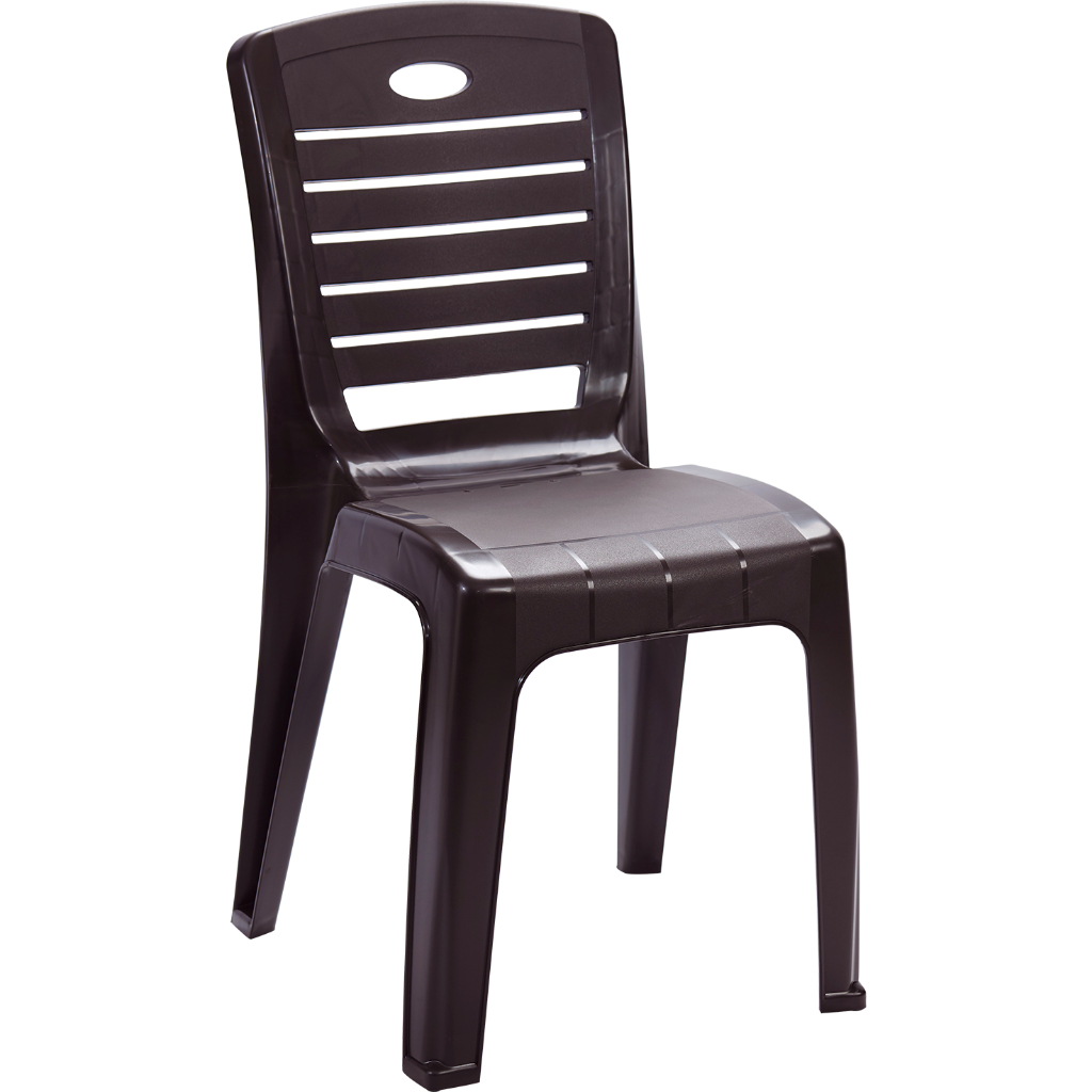 Ms.Me Stackable Plastic Chair Outdoor Dining Side Chair Back Rest High ...