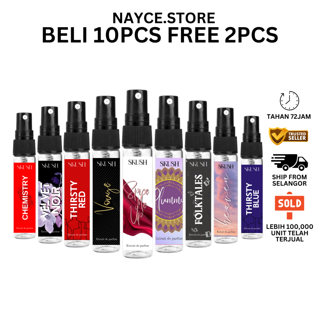 [ COMBO BUY 10 FREE 2 ] 6ML Woman Men Perfume Minyak Wangi Perempuan Lelaki RANDOM Parfum Tahan ...