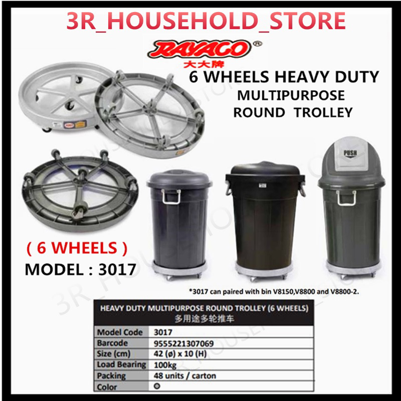 RAYACO(3017&3018)HEAVY DUTY GAS STAND 6pc PU WHEELS MULTIPURPOSE STAND ...