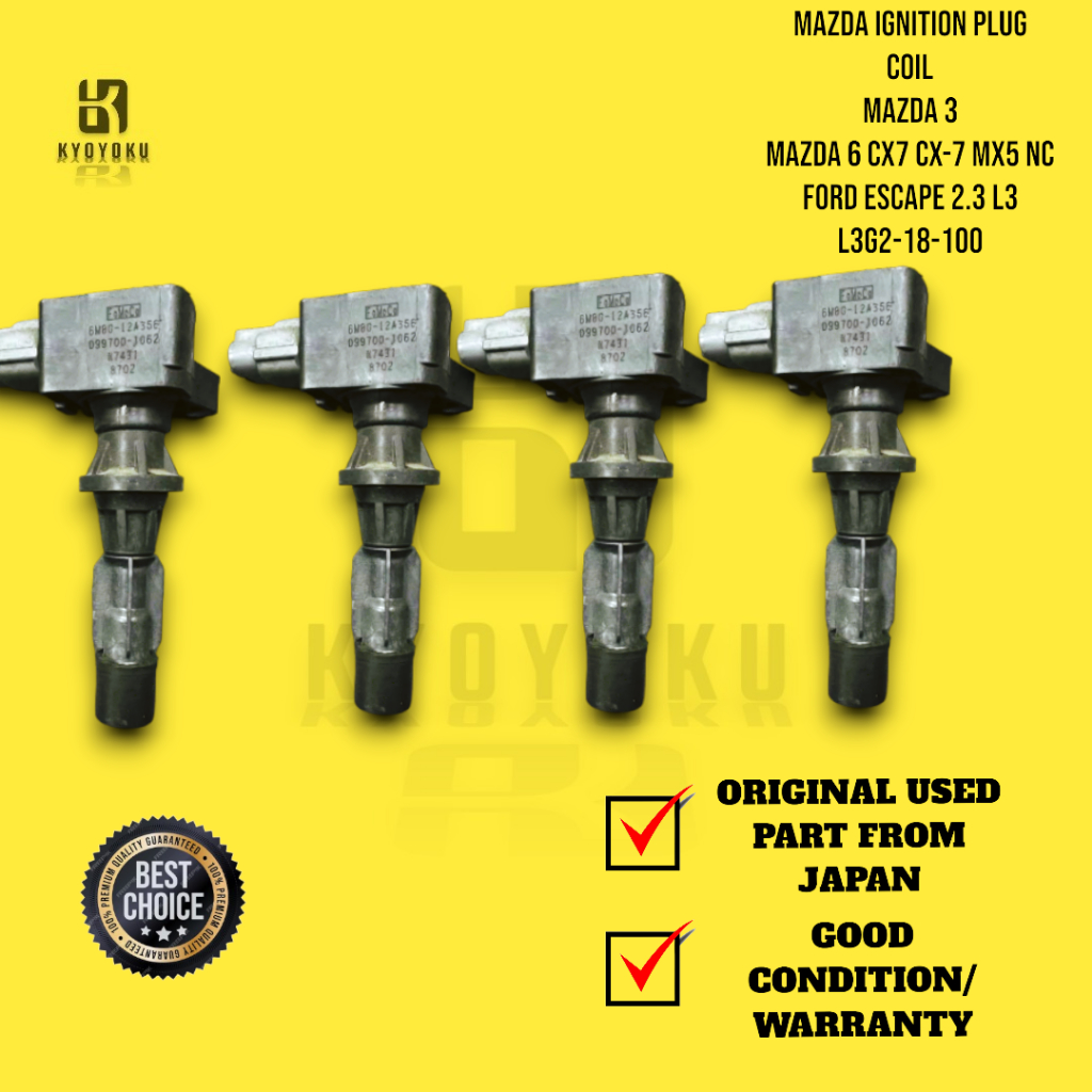 KYOYOKU - Mazda Plug Coil Ignition Coil Mazda 3 Mazda 6 CX7 CX-7 MX5 NC ...