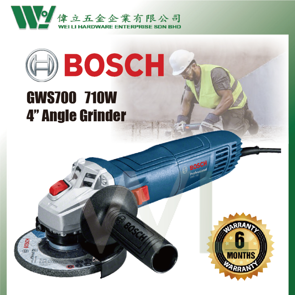 Bosch GWS700 4" Angle Grinder 710W / mesin potong besi mesin grender ...