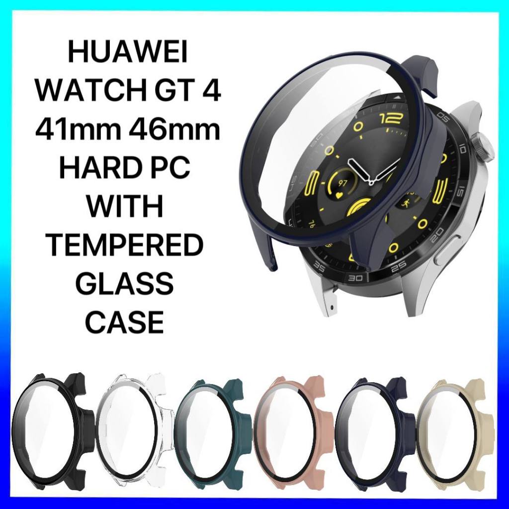 Huawei Watch GT4 41mm 46mm Hard PC With Tempered Glass Full Coverage ...
