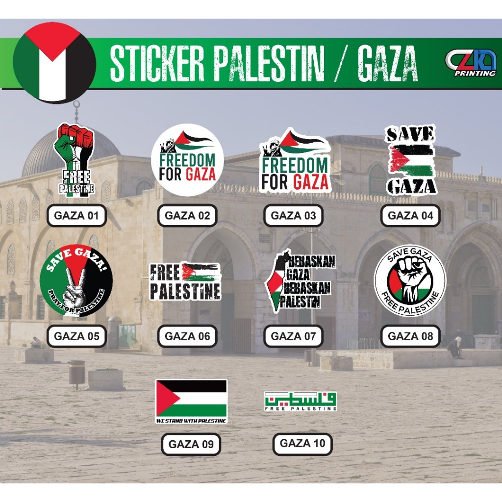 STICKER MOTOR PALESTINE KALIS AIR. STICKER FREE PALESTINE UNTUK KERETA ...