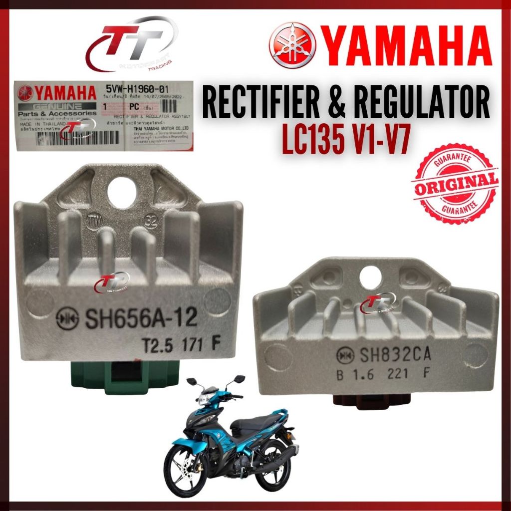 LC 135 V1-V7 LC135 135LC Rectifier REC Regulator REG Katap Katab Ori 5VW-H1960-00 2LP-H1960-00 ...