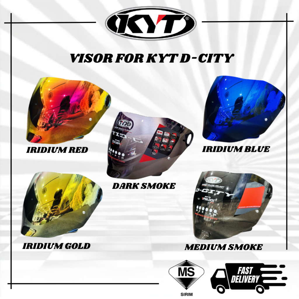 VISOR FOR HELMET KYT D-CITY ( VISOR KYT D CITY ) - Visor Day & Night ...
