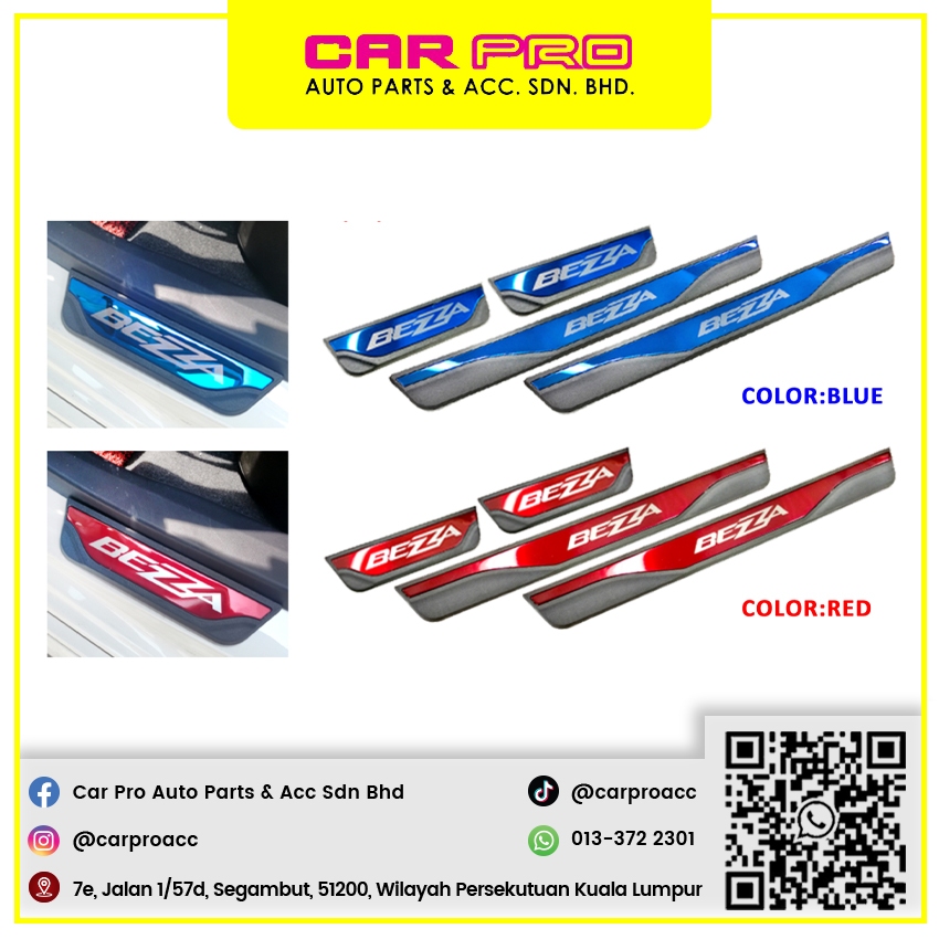 Perodua Bezza 2016 - Present Colorful Door Side Sill Plate Scuff Plate ...
