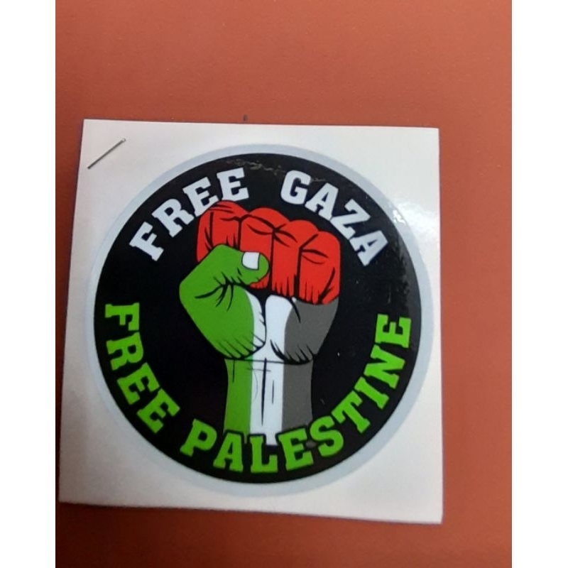 Sticker bulat Free Gaza Free Palestine pantulan cahaya | Shopee Malaysia