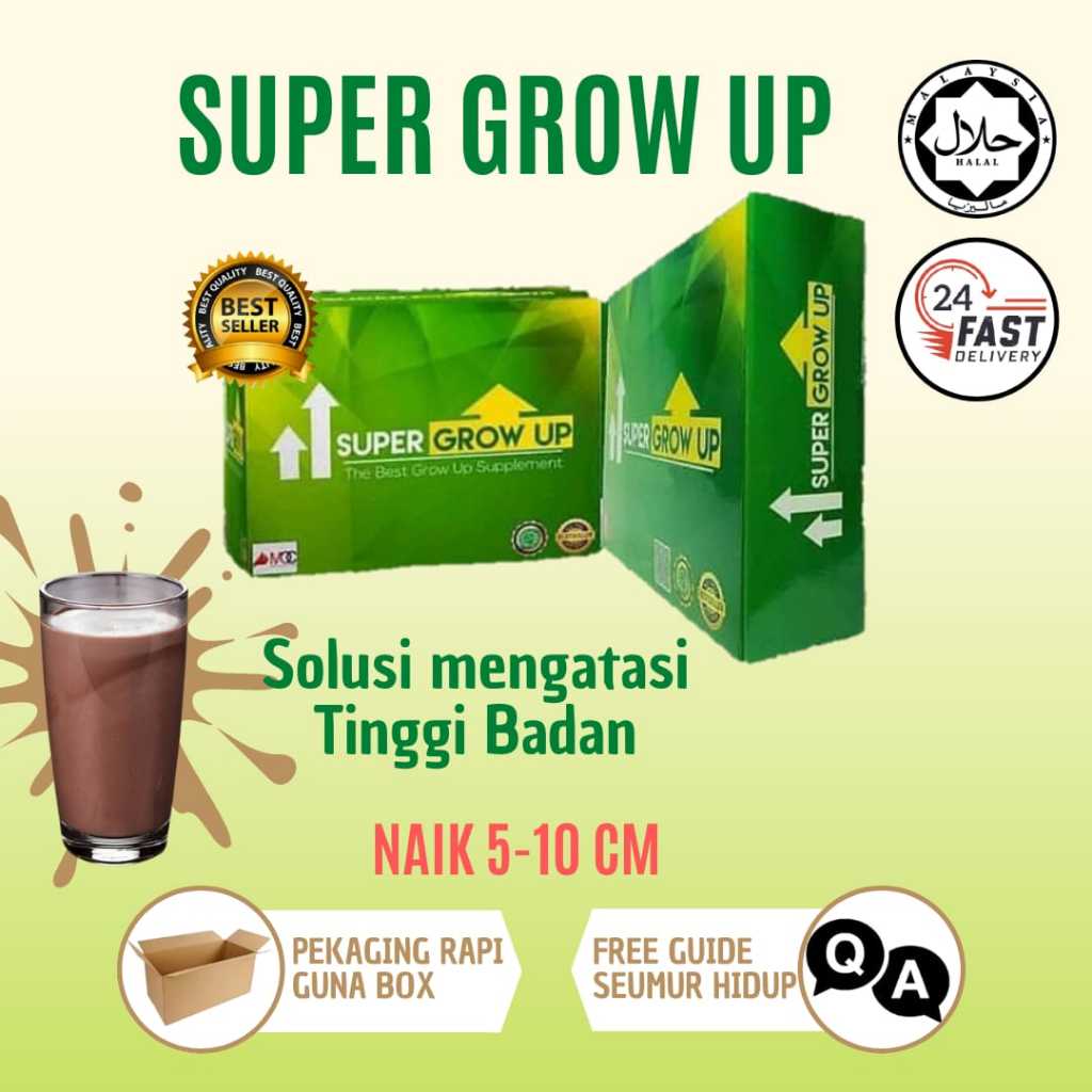 SUSU TINGGI BADAN HERBAL SUPER GROW UP DEWASA ANAK ANAK UBAT TINGGI ...