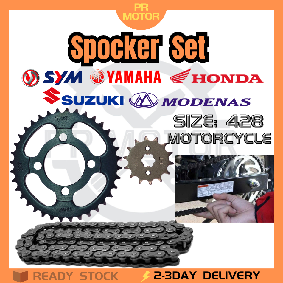 SPOCKET MOTOR EX5 DREAM SPOKET LC135 Y125ZR RANTAI SET KRISS SPORKET ...