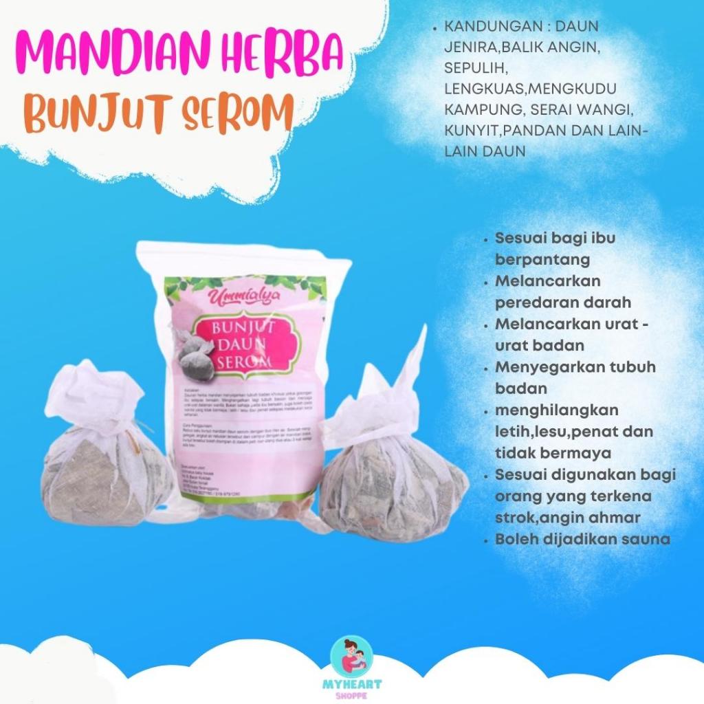 UMMIALYA Mandian Herba Bunjut Daun Serom Mandian Herba Bersalin Mandian ...