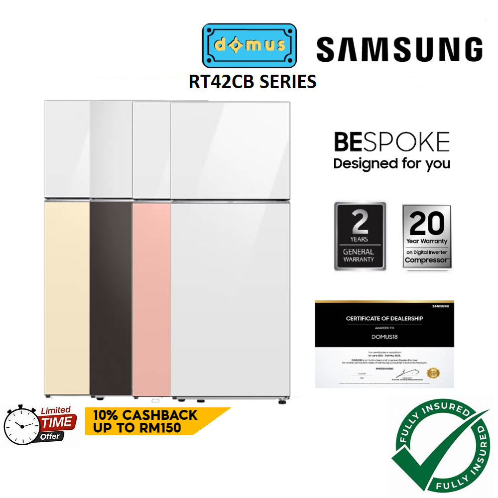 Samsung Bespoke Fridge Refrigerator 427L Peti Ais RT42CB6644C3ME ...