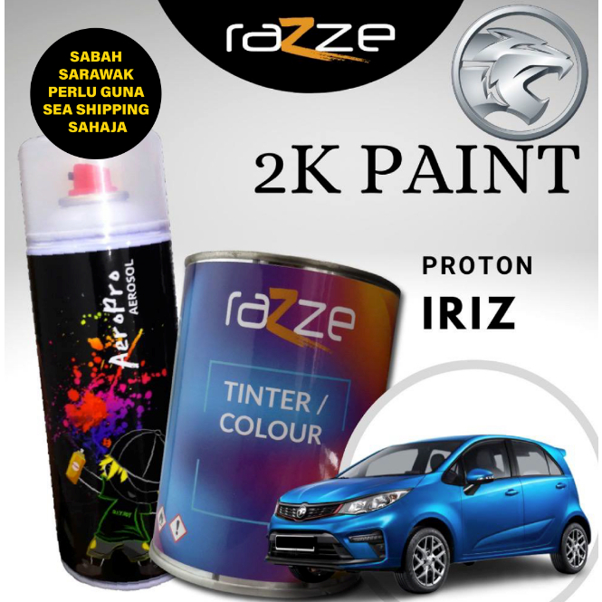 PROTON IRIZ 2K BASECOAT SYSTEM COLOUR MIX ORIGINAL OEM AEROSOL - RAZZE ...