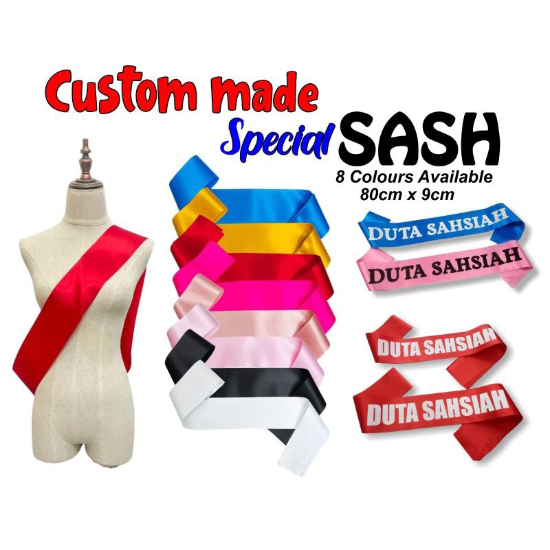 [ Customade SASH ] Special Kain Selempang & New Design Sash/Selempang ...