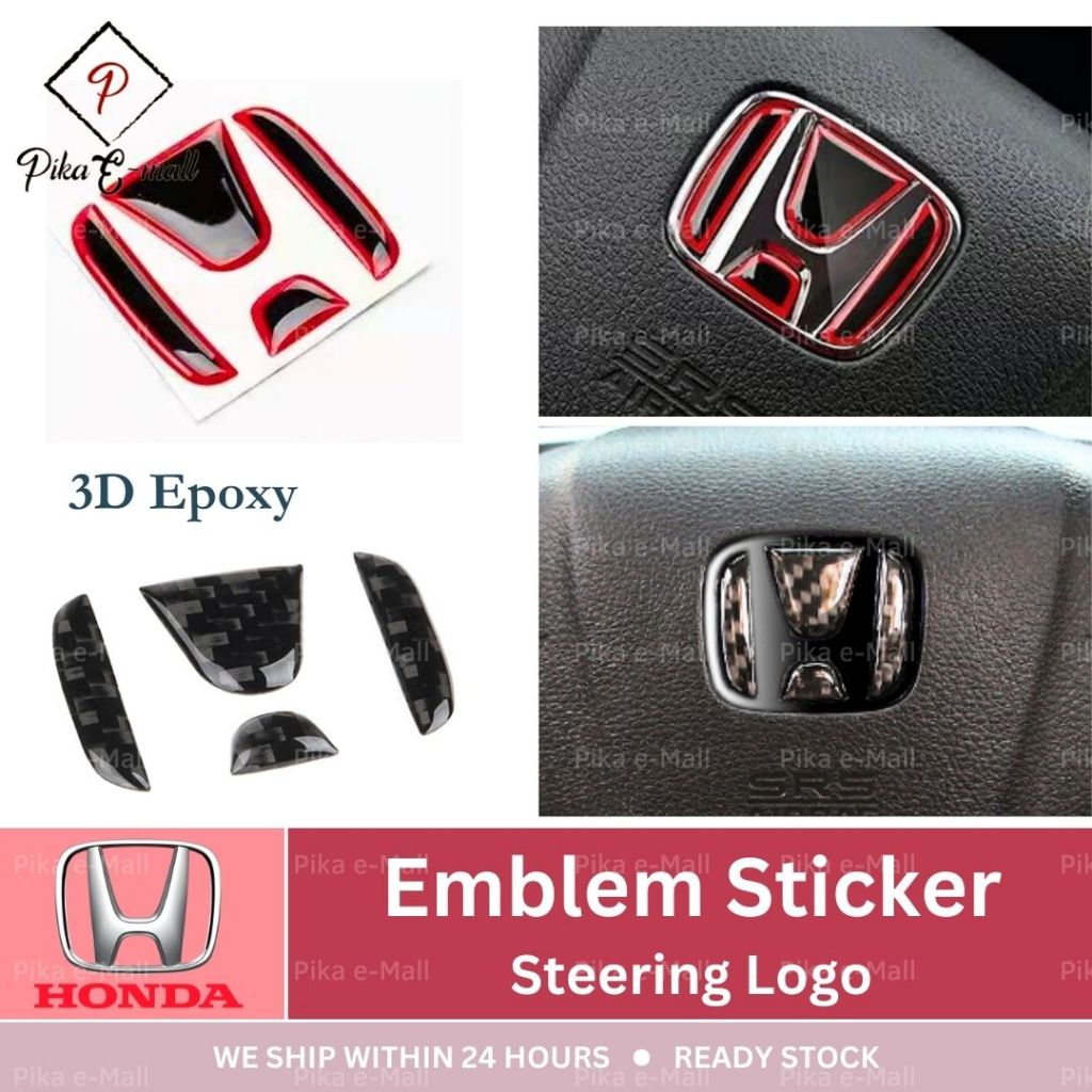 Honda Emblem Logo Car Steering Sticker Stereng Stiker Kereta City ...