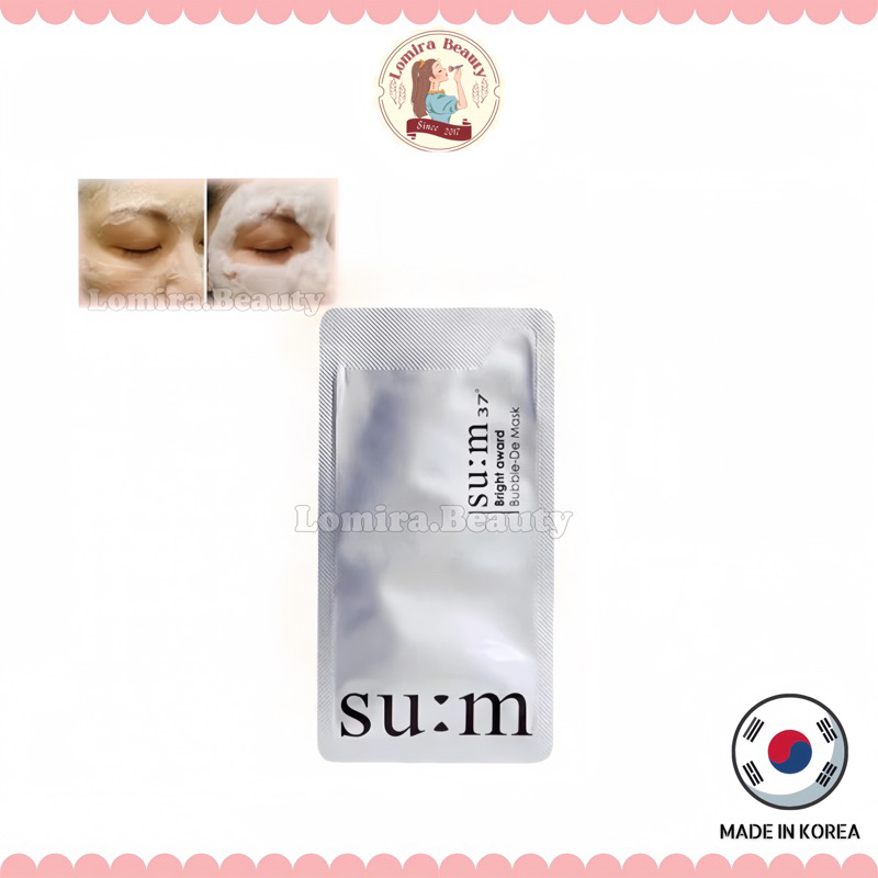 Su:m37 Bright Award Bubble-De Mask Pack (4.5ml*1ea｜4.5ml*10ea) •Sum37 泡泡呼吸面膜｜泡泡面膜｜深层清洁净化毛孔提亮肤色细胞 ...