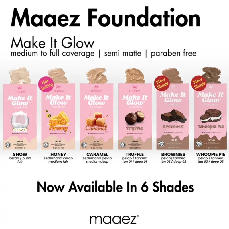 FOUNDATION MAEZ FULL COVERAGE ORI HQ (FASTDELIVERY) | Shopee Malaysia