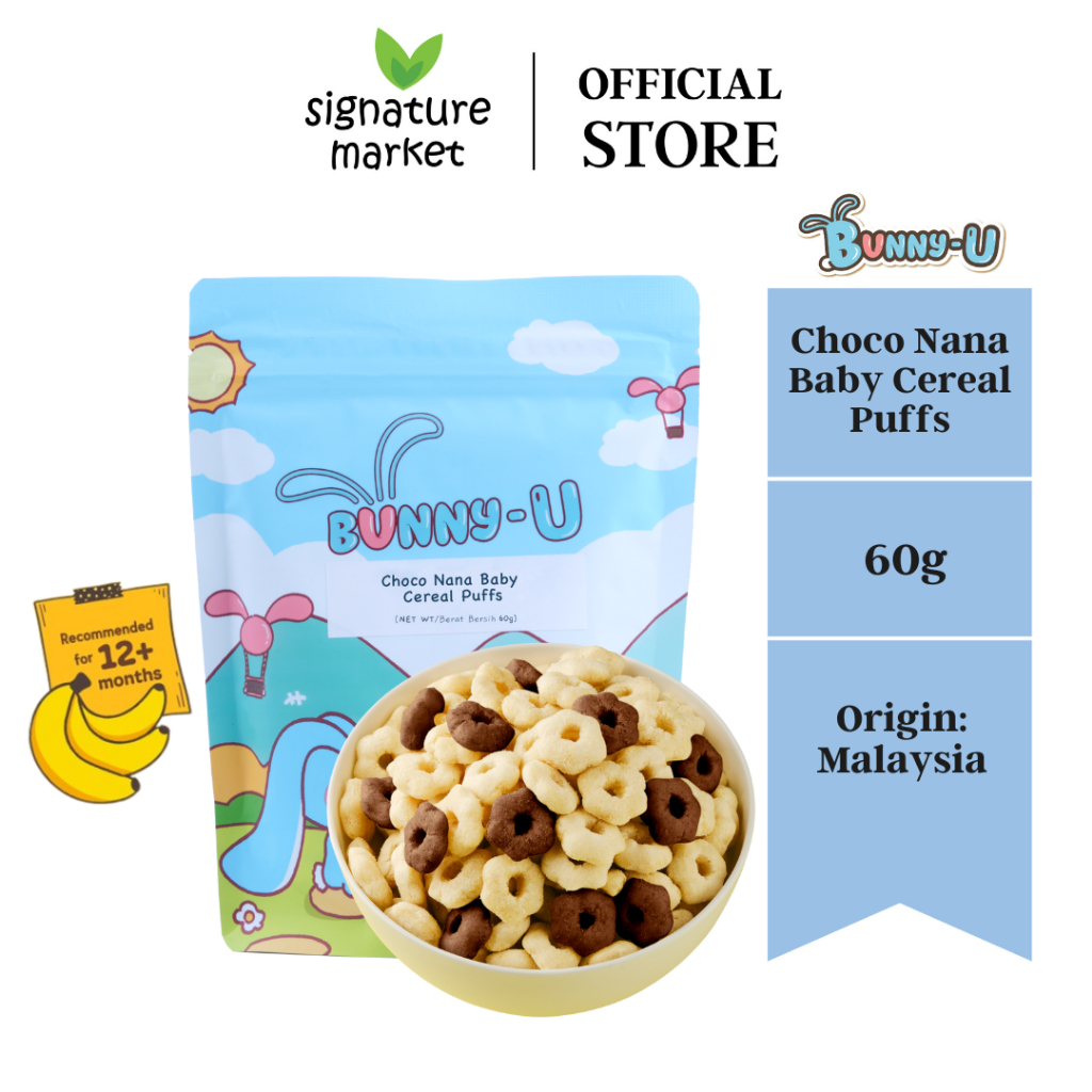 Signature Market Bunny-U Choco Nana Baby Cereal Puffs (60g) | Shopee Malaysia