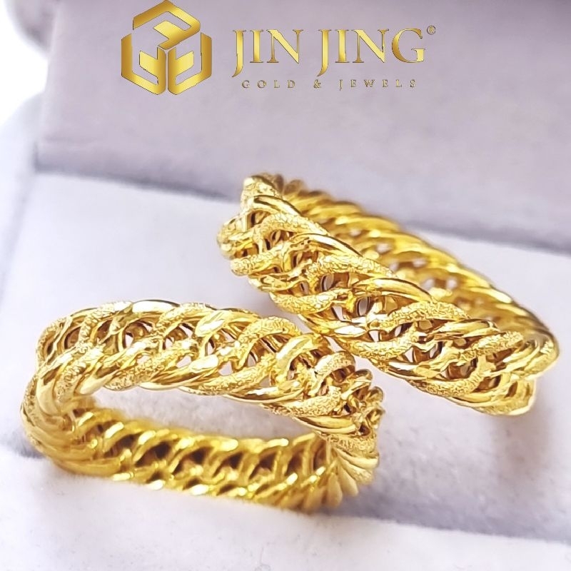 JIN JING CINCIN DESIGN LIPAN SIZE 9-19 EMAS 916 1.58g-2.51g | Shopee ...