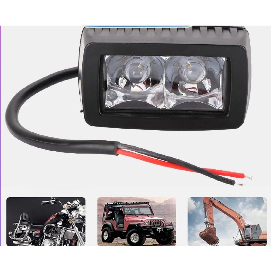 2led 20w Square Car White Led Work Light Motorcycle Headlight Spotlight